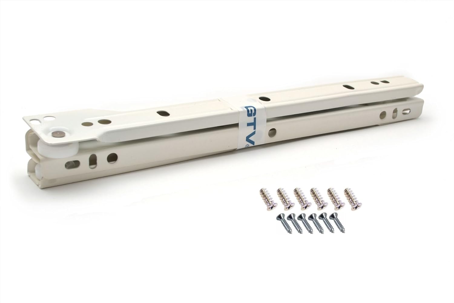 GTV 2pairs Roller Drawer Slides/Runners Bottom Fix Metal White Size ...