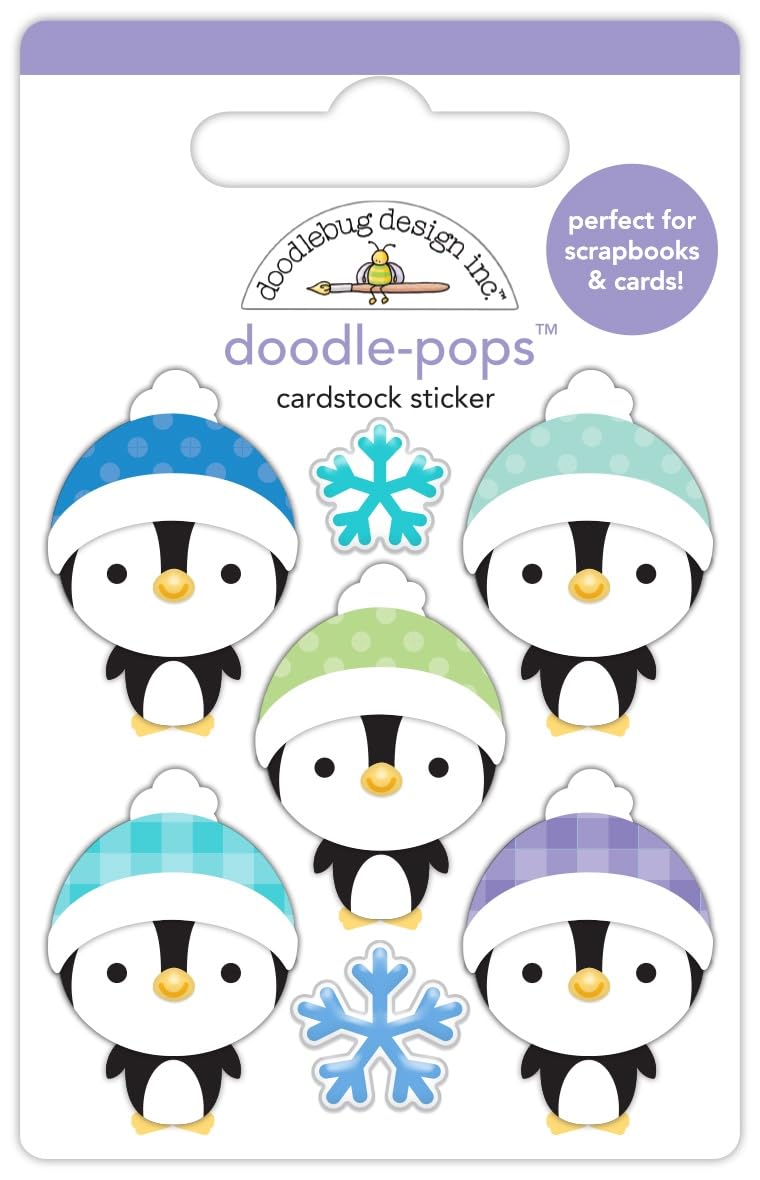 Amazon.com: Doodlebug Doodle-Pops 3D Sticker-Penguin Pals