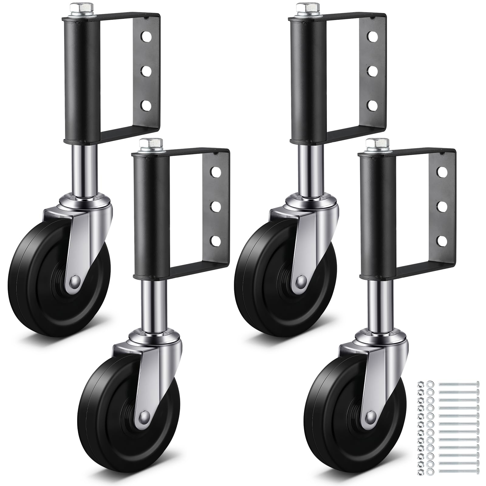 Snapklik.com : Datanly 4 Pack 4 Gate Wheels, Spring Loaded Gate Casters ...