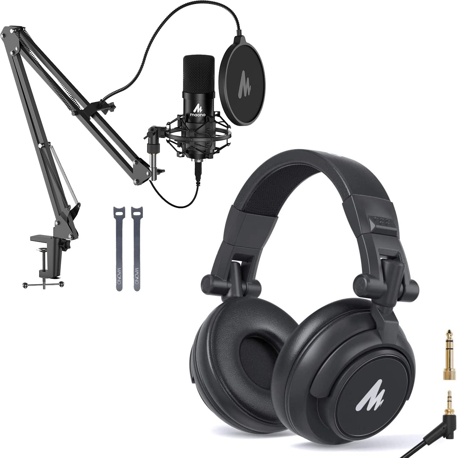 Amazon.com: MAONO AU-A04 USB Microphone with AU-MH601 Studio Monitor ...