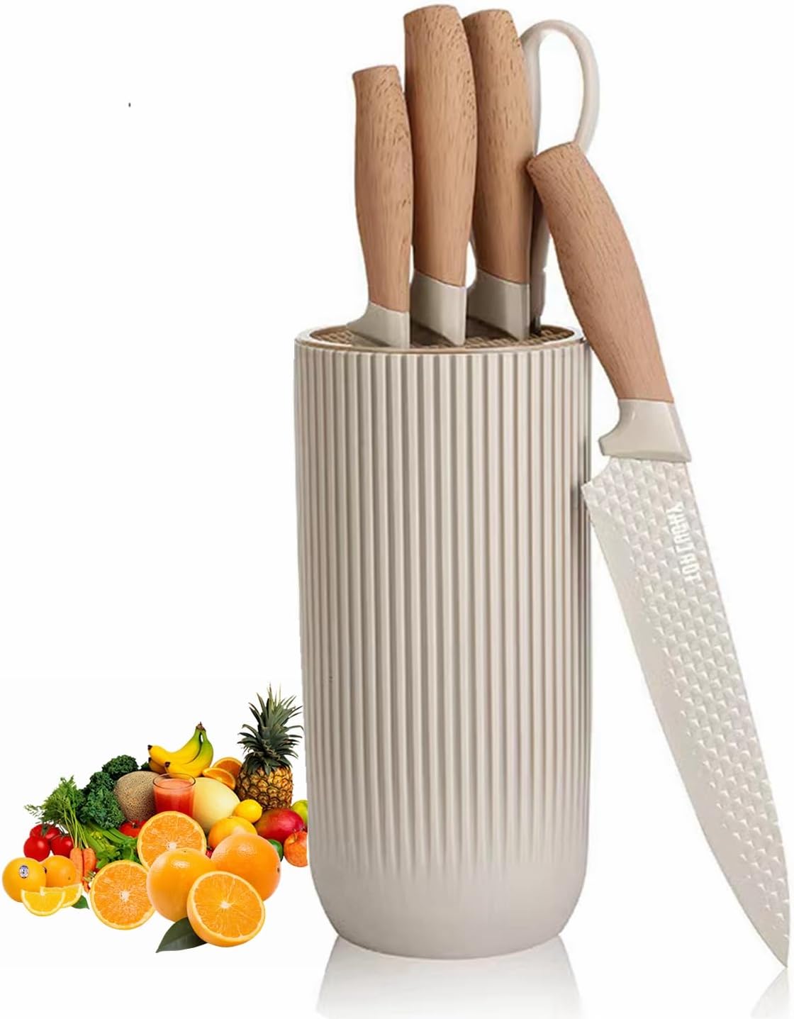 Amazon.com: 6 PCS Knife Set, LOCCOWOT Stainless Steel Kitchen Knife Set ...