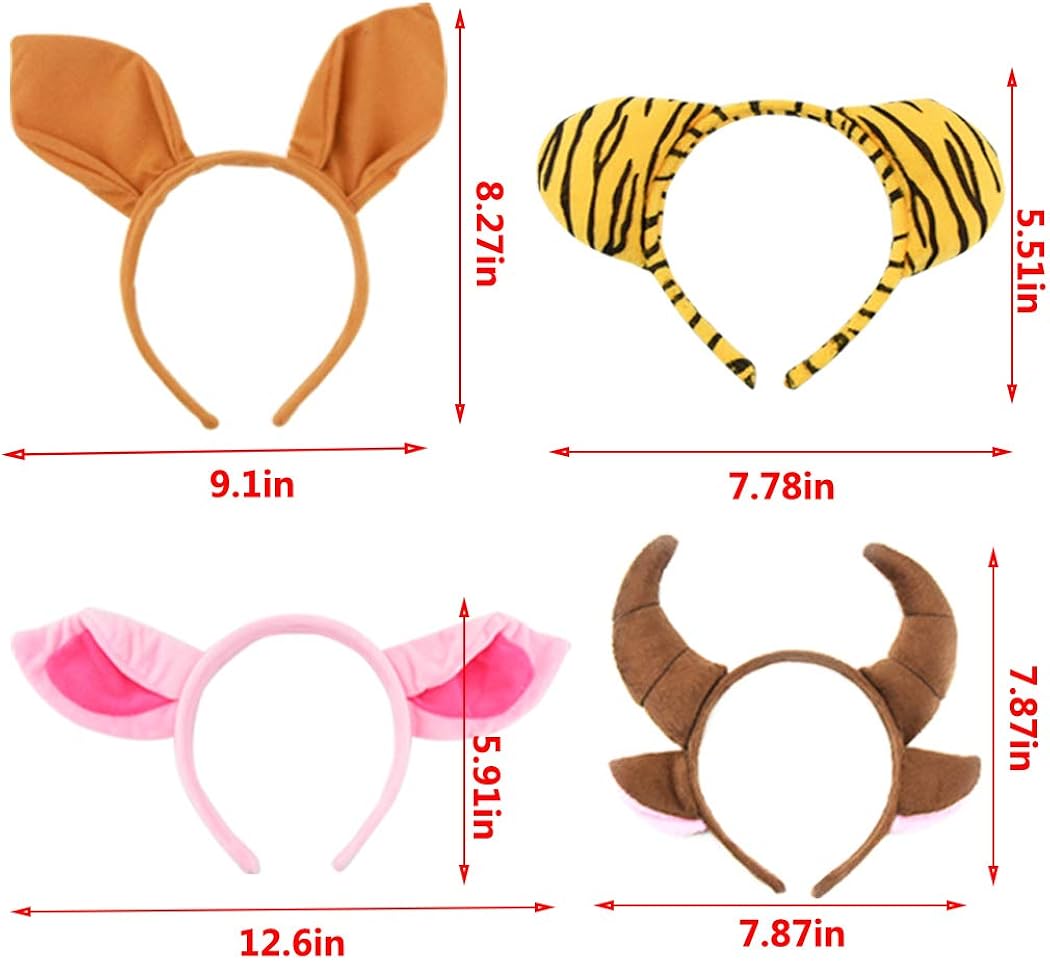 Amazon.com: 12 Pcs Zoo Animals Ears Headband Jungle Safari Animals ...