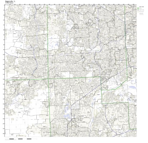Naperville, IL ZIP Code Map Laminated: Amazon.com: Office Products