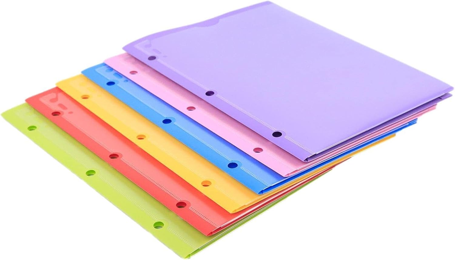 Pastas de escritório | 6 Pastas Coloridas Com Bolsos - Tamanho A4 Cores ...