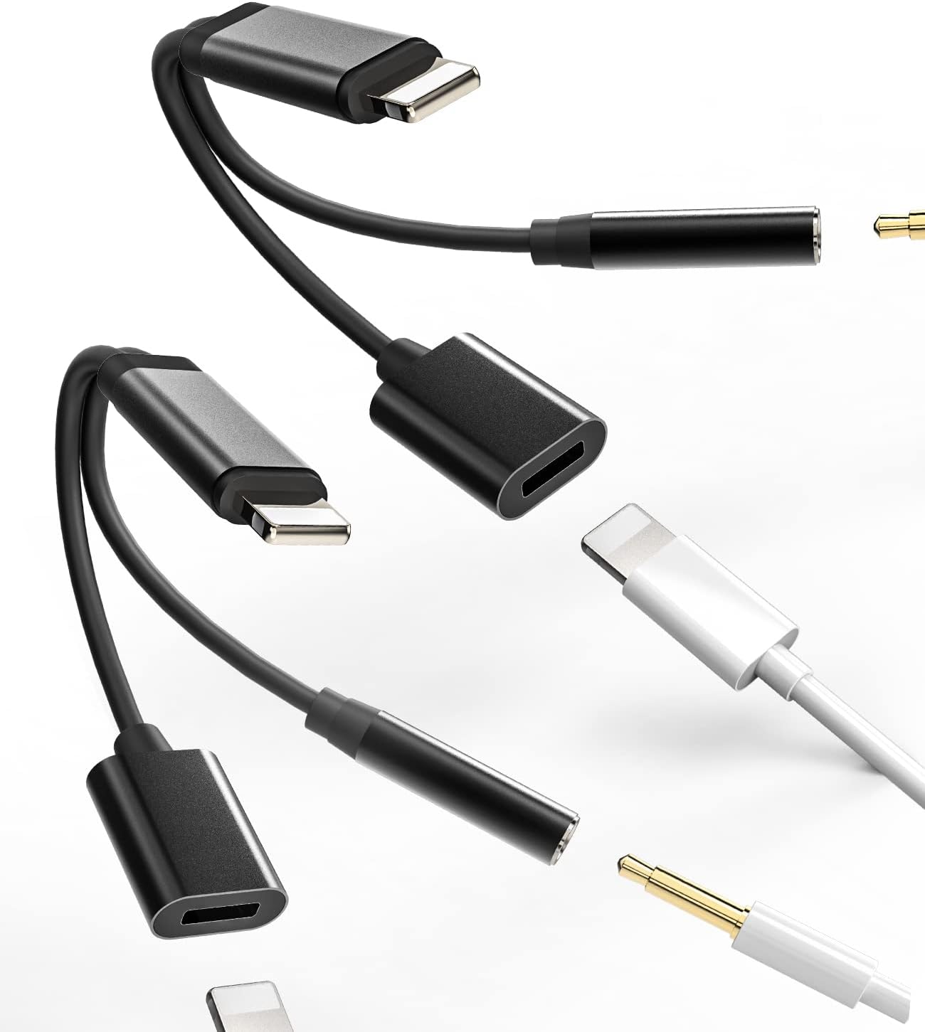 Amazon.com: 2pack,Headphone Adapter Compatible for Lightning Double to ...