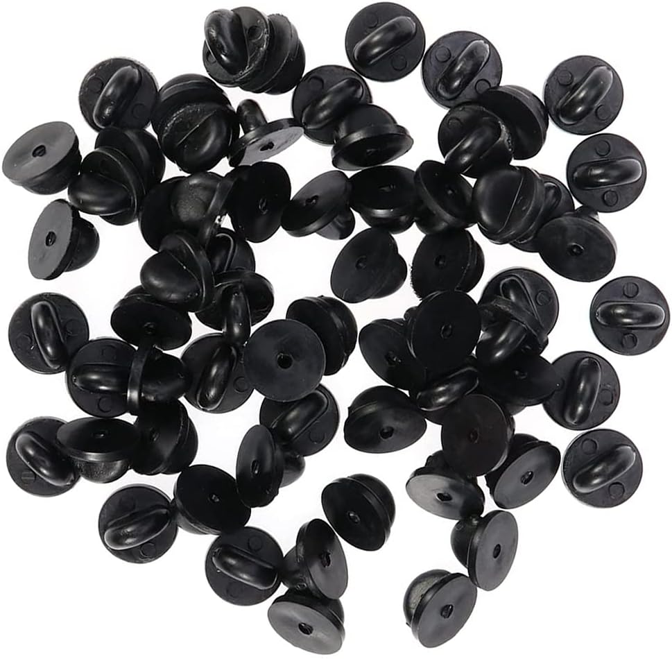150PCS Rubber Pin Back Butterfly Rubber Pin PVC Rubber Pin Backs Backs ...