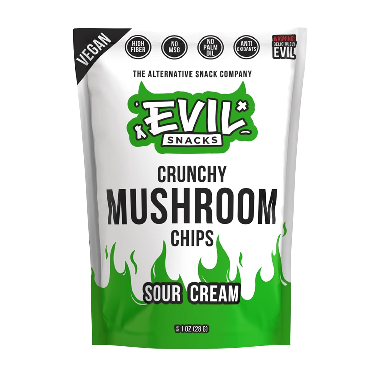Amazon.com : EVIL SNACKS Organic Mushroom Chips - SOUR CREAM - Healthy ...