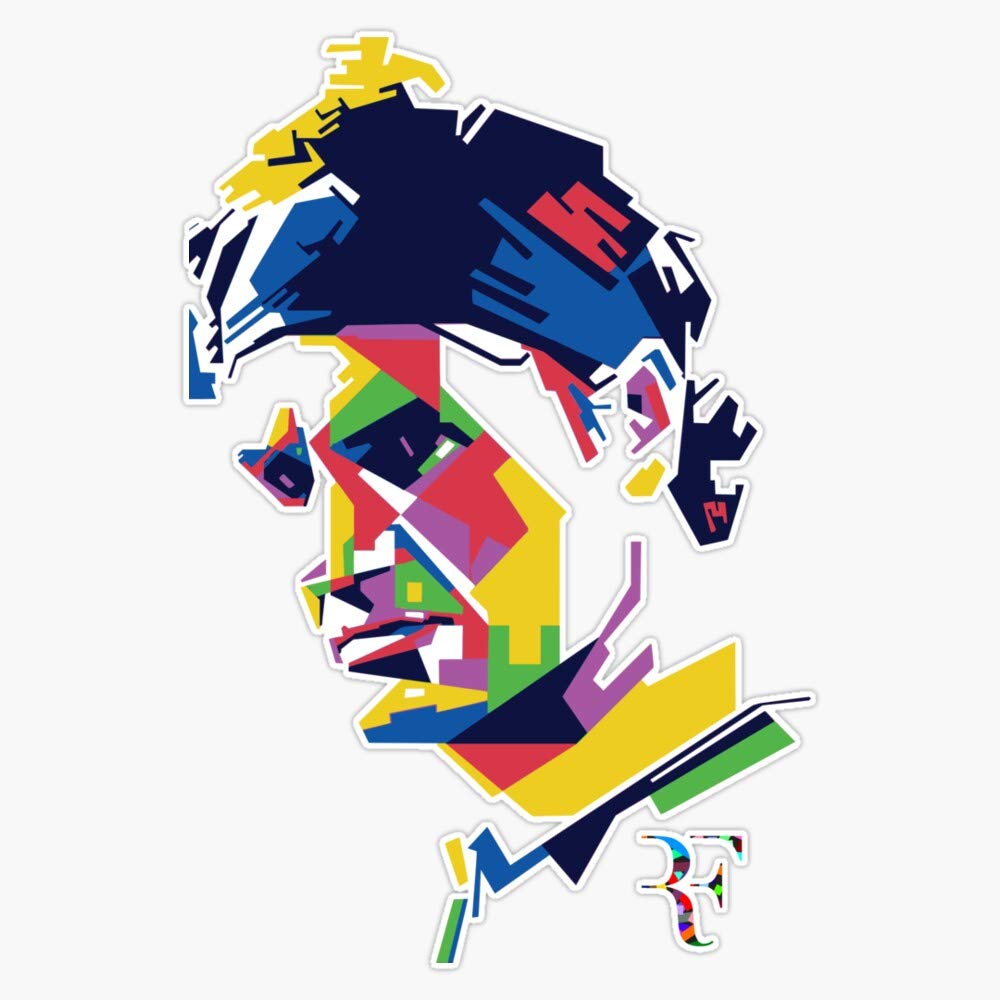 Amazon.com - Roger Federer Art Sticker Decal Vinyl Bumper Sticker Decal ...