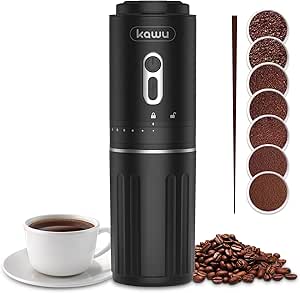 Amazon.com: Kawu Portable Electric Coffee Grinder, Cordless Coffee Bean Grinder | 304 Stainless ...