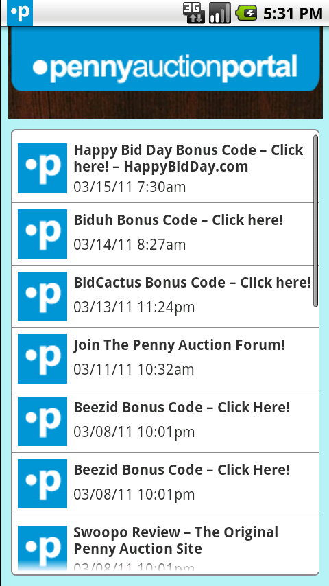 Penny Auction Portal:Amazon.com:Appstore for Android