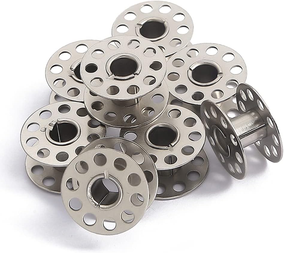 25 Pieces Universal Sewing Machine Bobbins Empty Metal Bobbins Spool ...