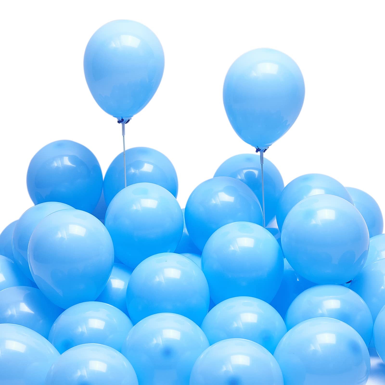 PartyWoo Blue Balloons, 180 pcs 5 inch Latex Balloons with Glue Dots ...