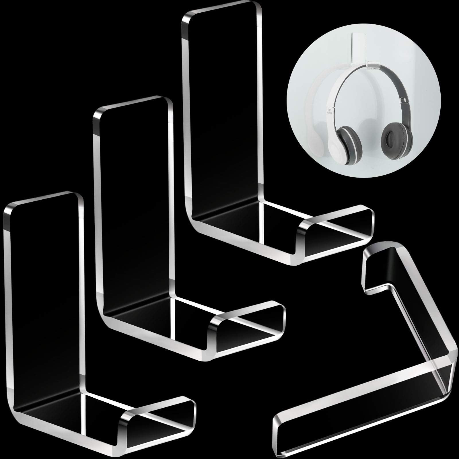 Amazon.com: Weewooday 4 Pieces Headphone Hanger Holder Desk Adhesive ...