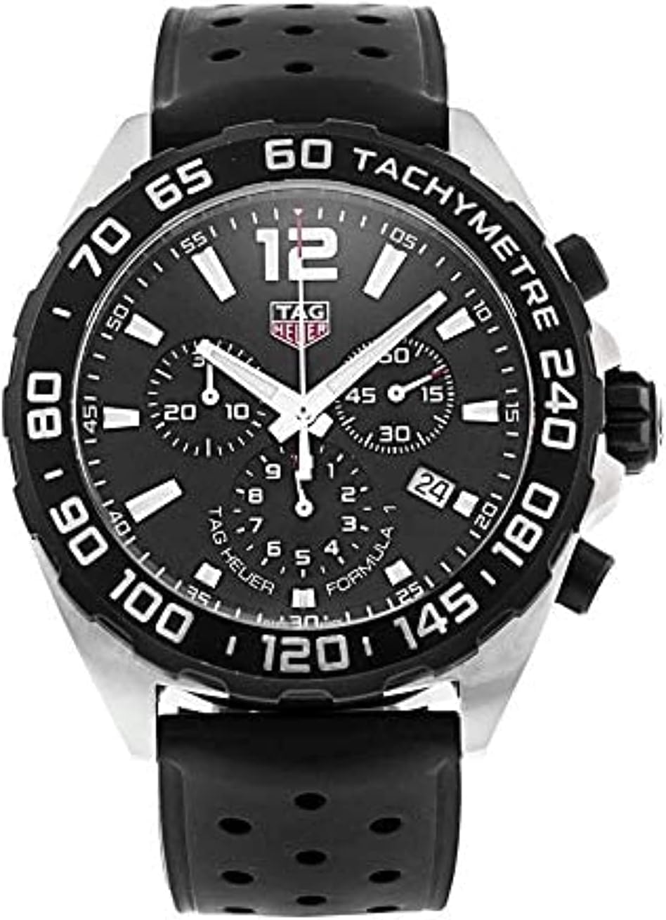 TAG Heuer Men's Formula 1 Chronograph Black Dial Stainless Steel Quartz ...