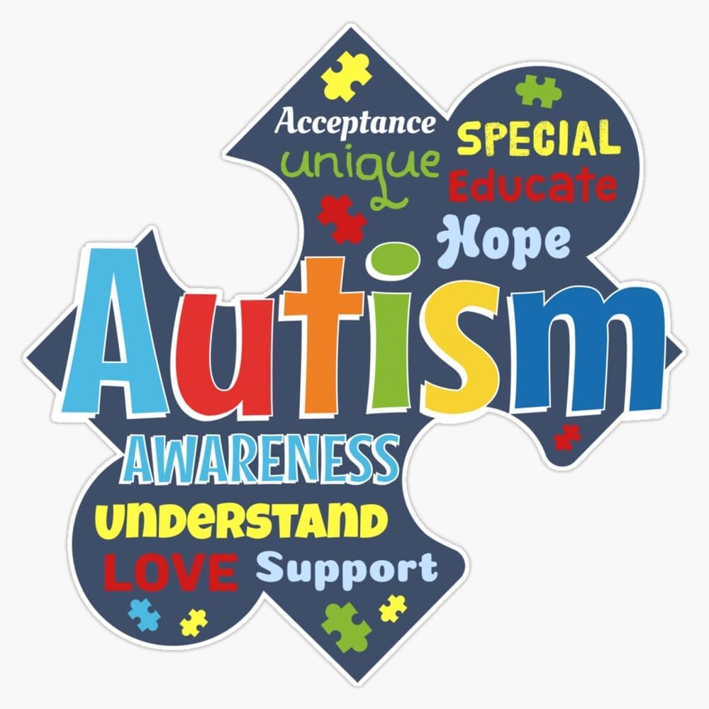 Amazon.com: Puzzle Piece Autism Awareness Sticker Vinyl Decal Bumper ...