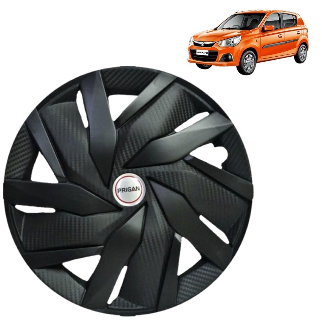 PRIGAN Wheel Cover for Maruti Alto K10 13 Inch Matte Black Wheel Cap ...
