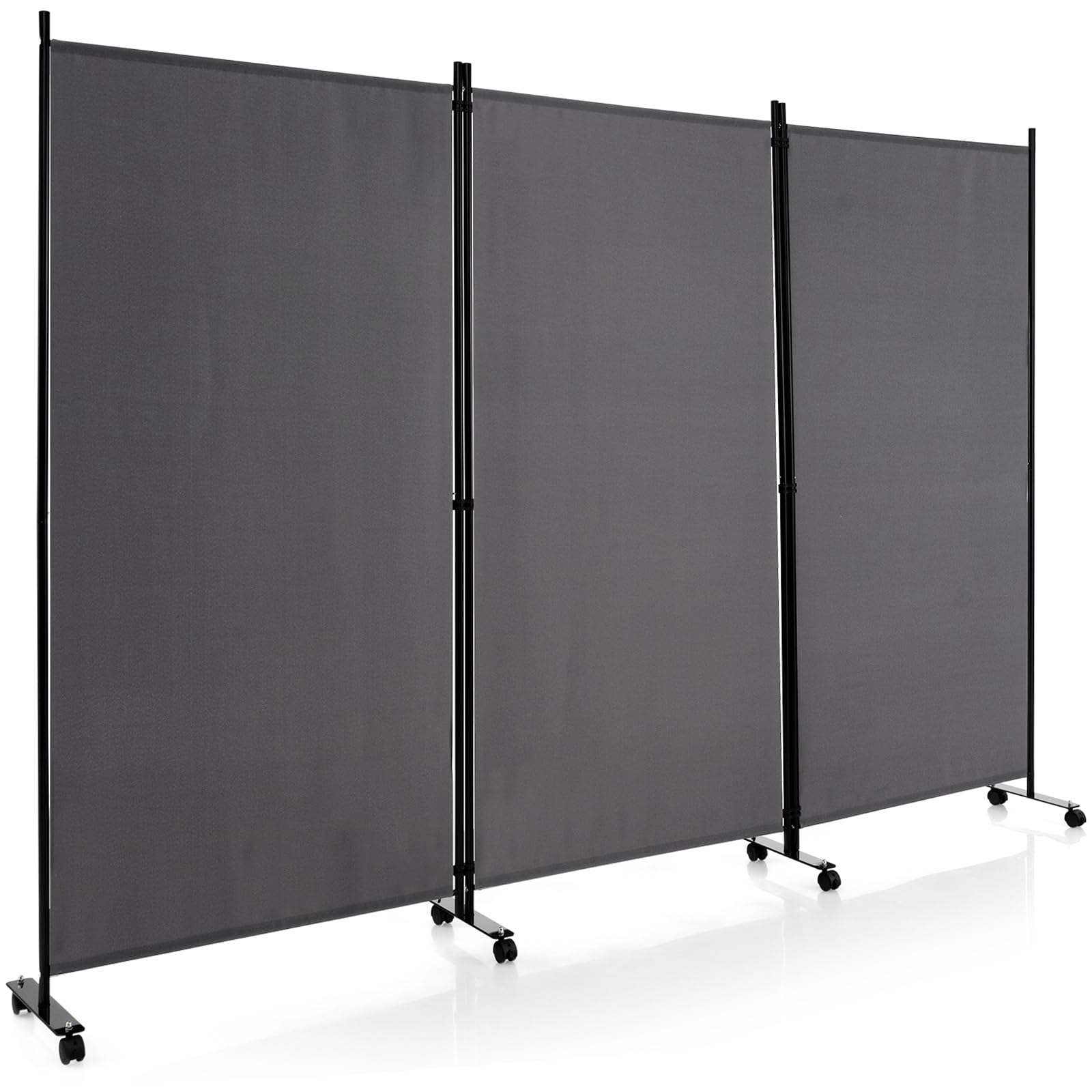 Amazon.com: Giantex 3 Panel Room Divider with Wheels, 103''W x 71''H ...