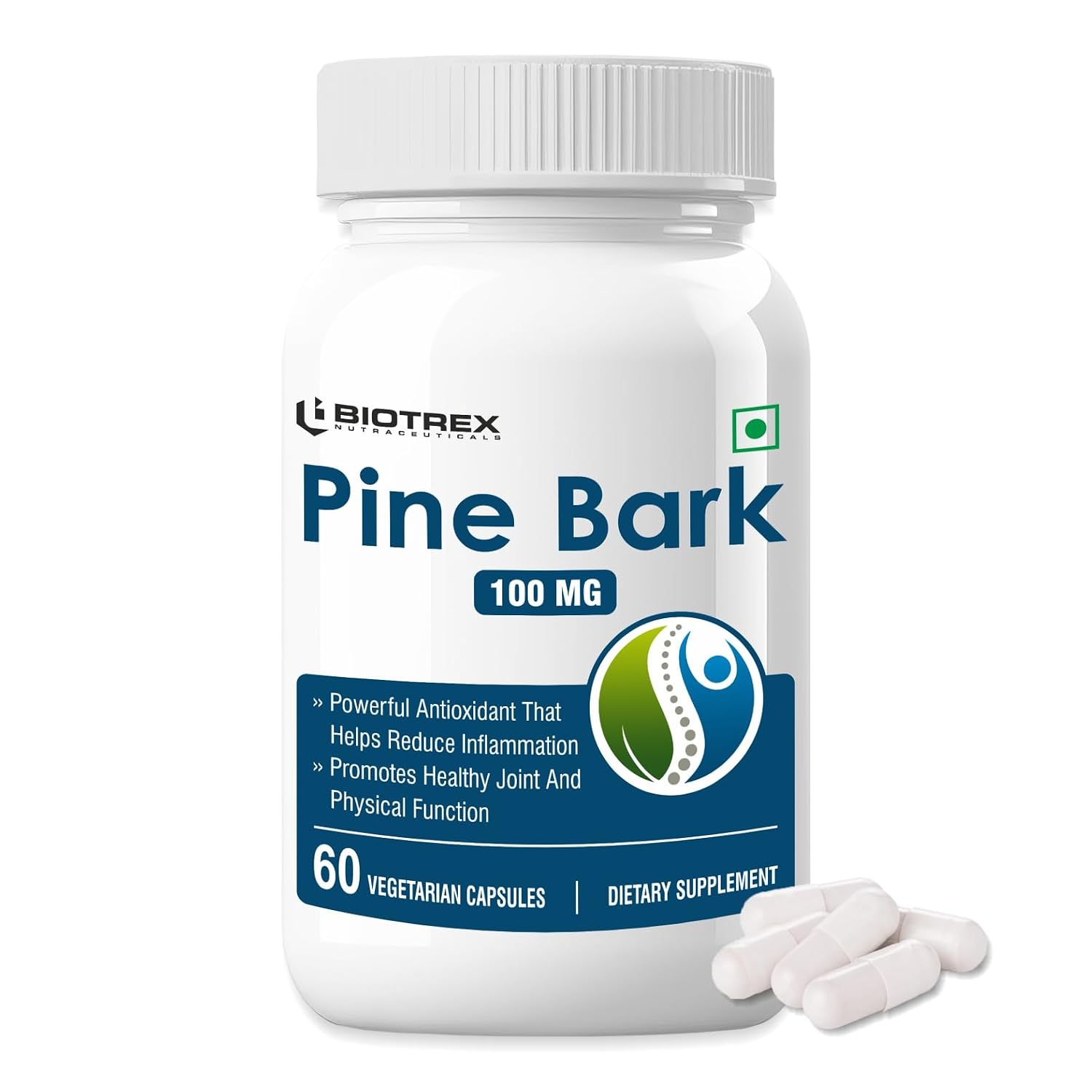 Biotrex Pine Bark 100mg A Powerfull Antioxidant Supplement - 60 ...