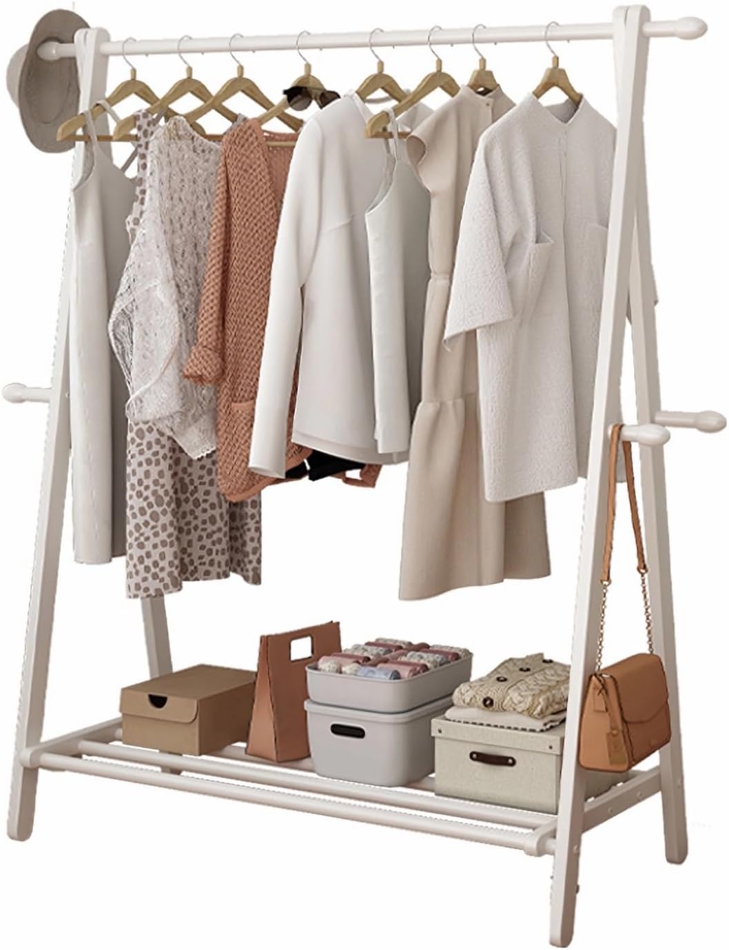 Metal Multi-functional Bedroom Clothing Hanger Rack, Clothes Organizer ...