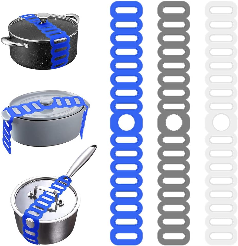 Amazon.com: Lid Latch Strap,Lid Securing Strap for Pots Reusable Universal Silica Gel Lid ...