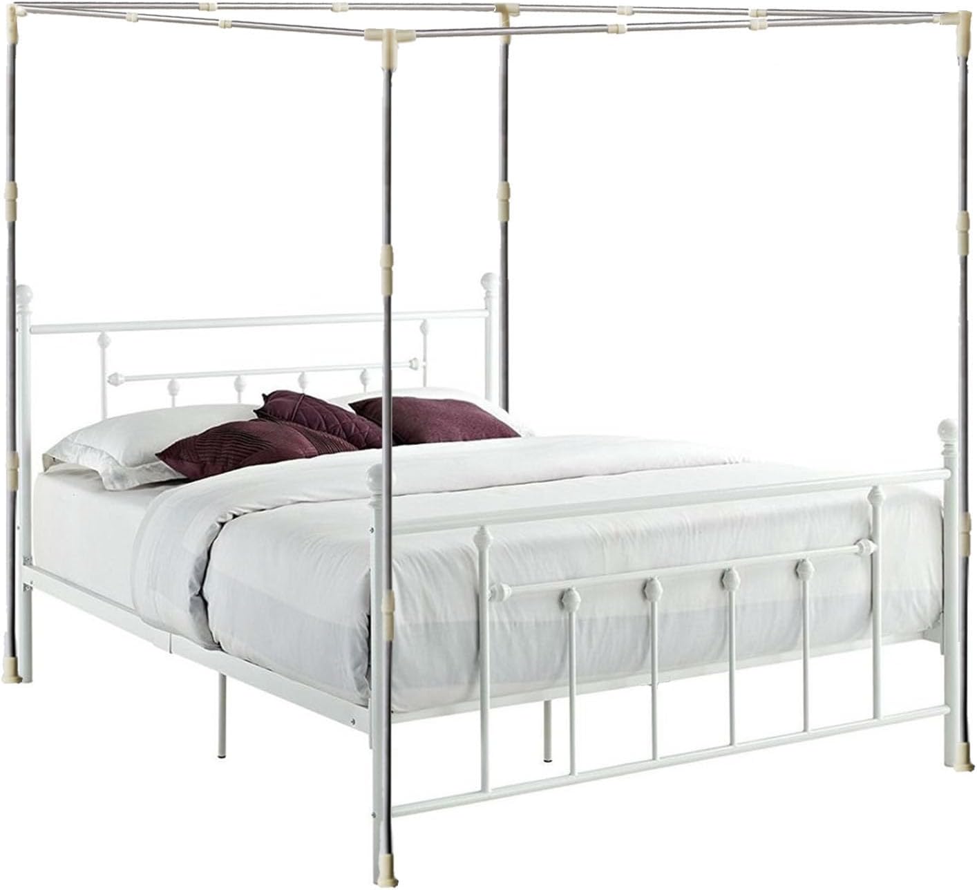 RAREFTI Canopy Bed Frame Full Queen King Size Adjustable Bed Canopy ...