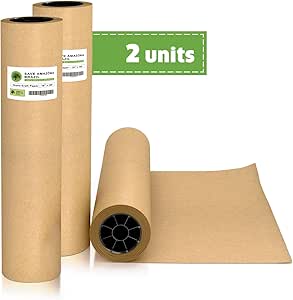 Amazon.com: Kraft Brown Paper Roll 18"X1200" - 18 inch Wide x 1200 Feet ...