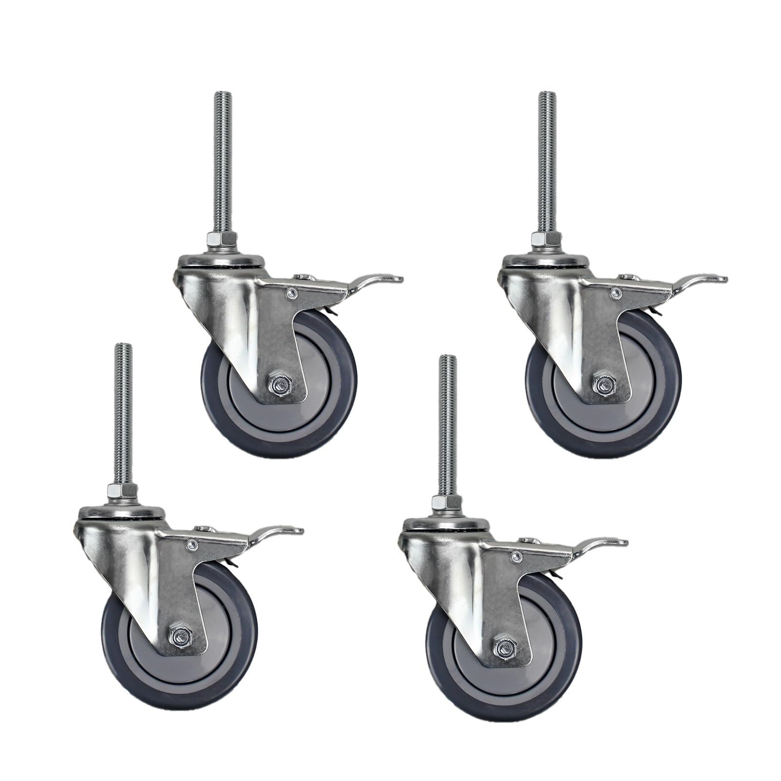 Snapklik.com : Gerrit 4inch Extended M12 Threaded Stem Caster, Set Of 4 ...