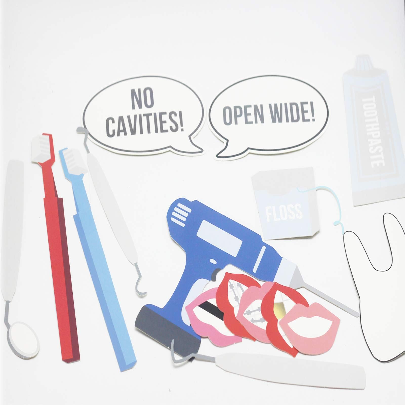 Amazon.com: LUOEM Dentist Doctor Photo Booth Props Nurse Selfie Props ...