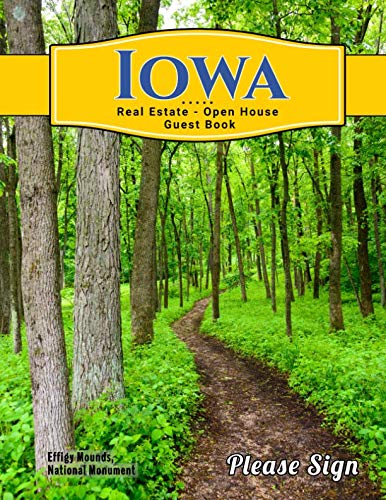 Iowa Real Estate Open House Guest Book: Spaces for guests’ names, phone ...