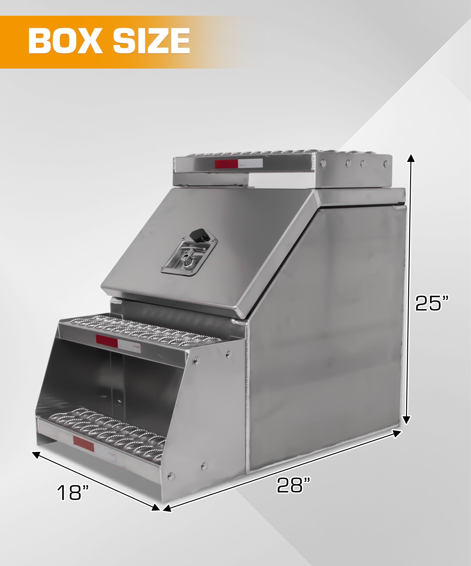 Snapklik.com : Aluminum Side Storage Saddle Step Box Heavy Duty Tool ...