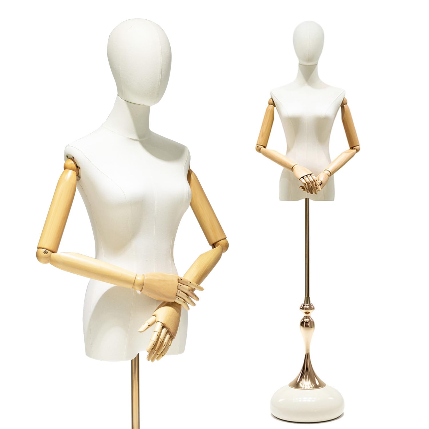 Female Mannequin Torso Dress Form Display Mannequin Body with Retro ...