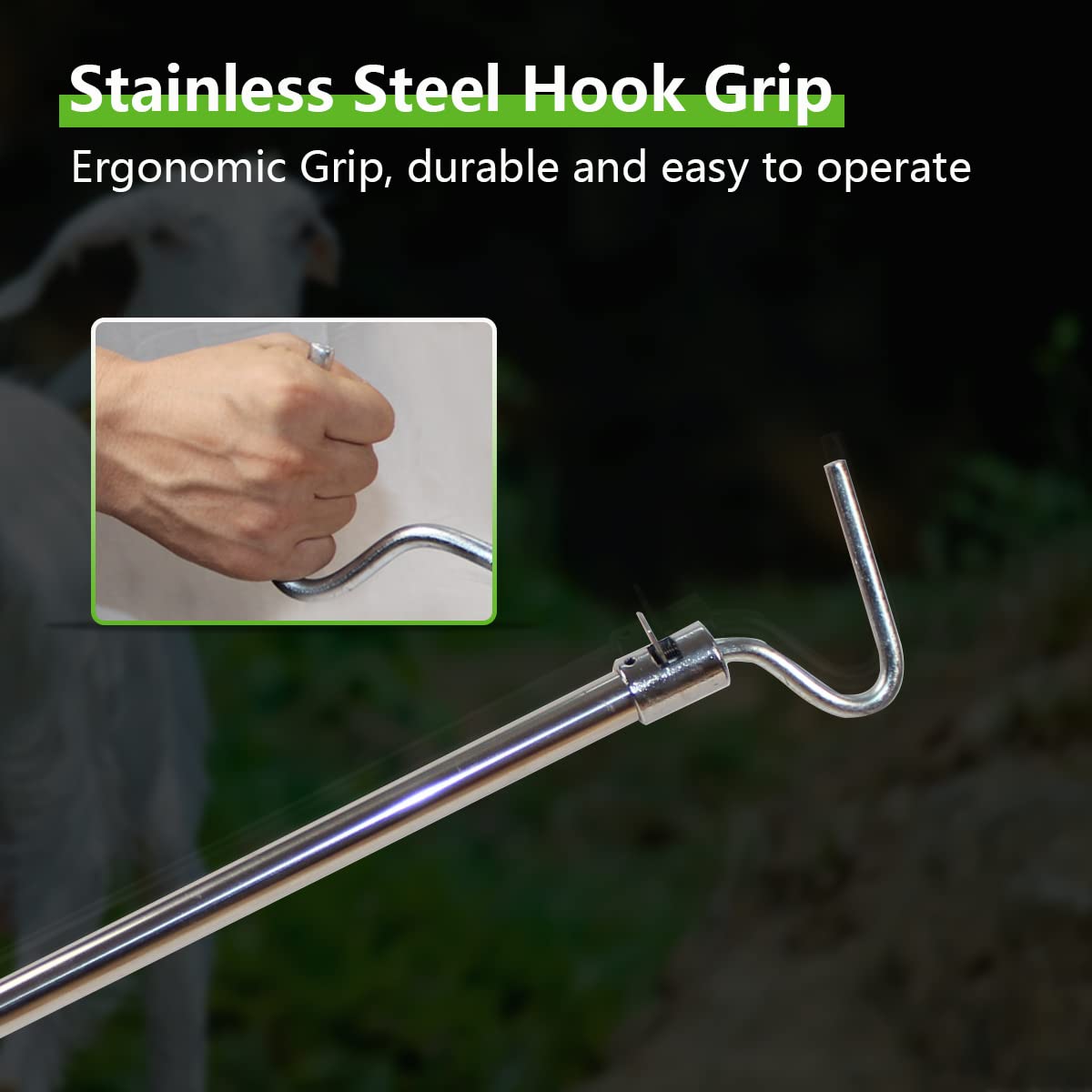 Wamlet Animal Catcher Pole Control Tool Kit for Bulldog Alligator Hog ...