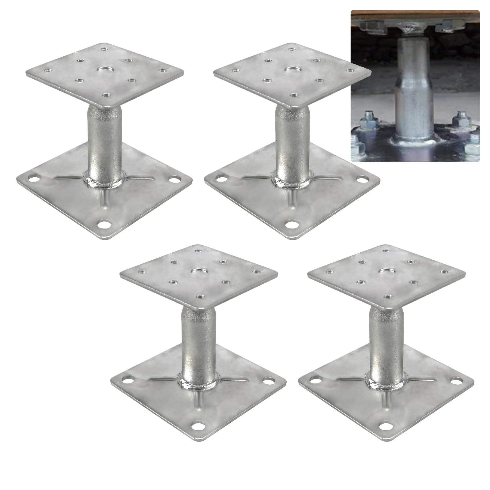 Snapklik.com : RULLINE Adjustable Floor Support Jacks - Set Of 4, Ideal ...