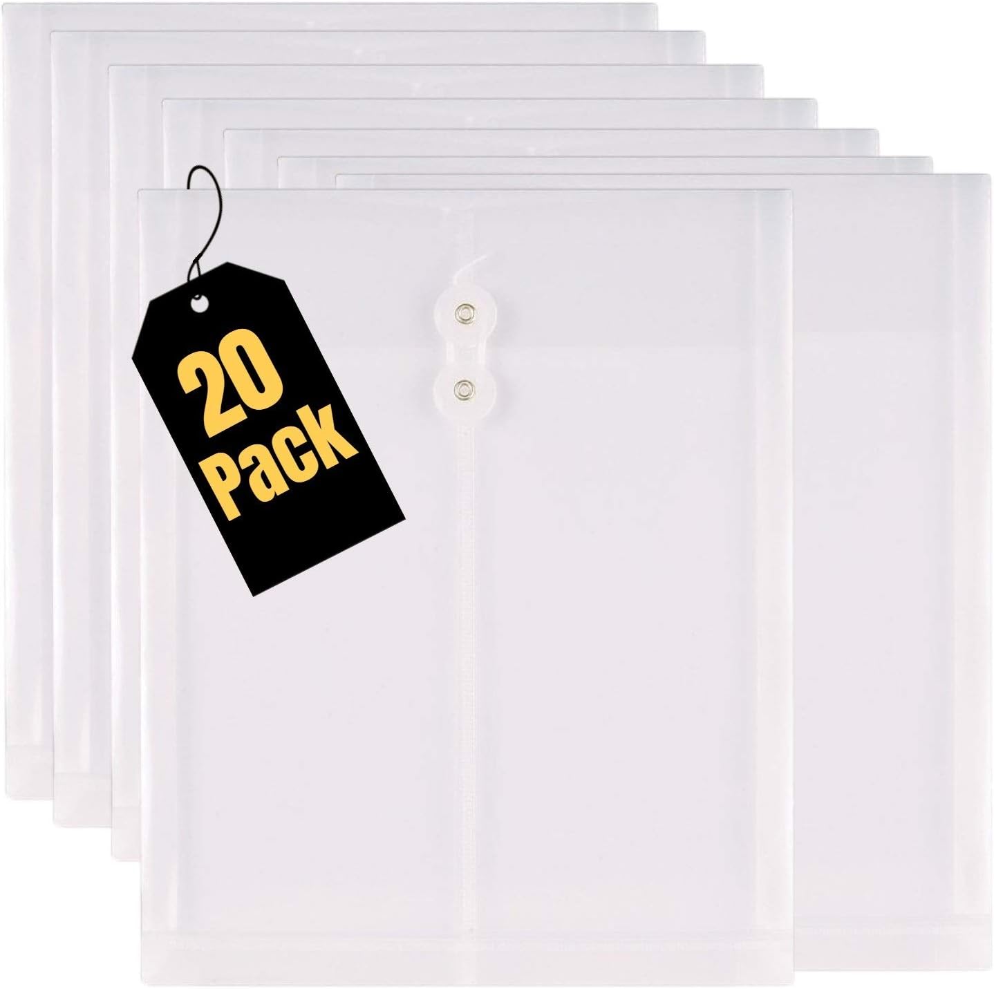 1InTheOffice Poly Envelopes with String Closure, Button and String Tie ...