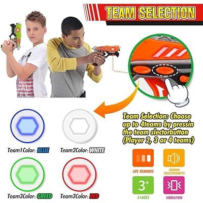 Buy Laser Tag, Kidpal Laser Tag Guns Set Of 4 Player, Laser Tag Sets ...