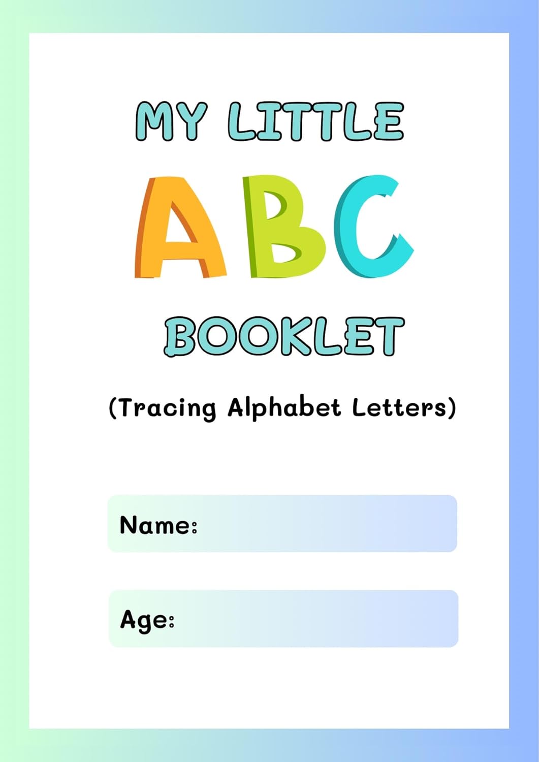 Amazon.com: My Little ABC Booklet : Tracing Alphabet Letters eBook ...