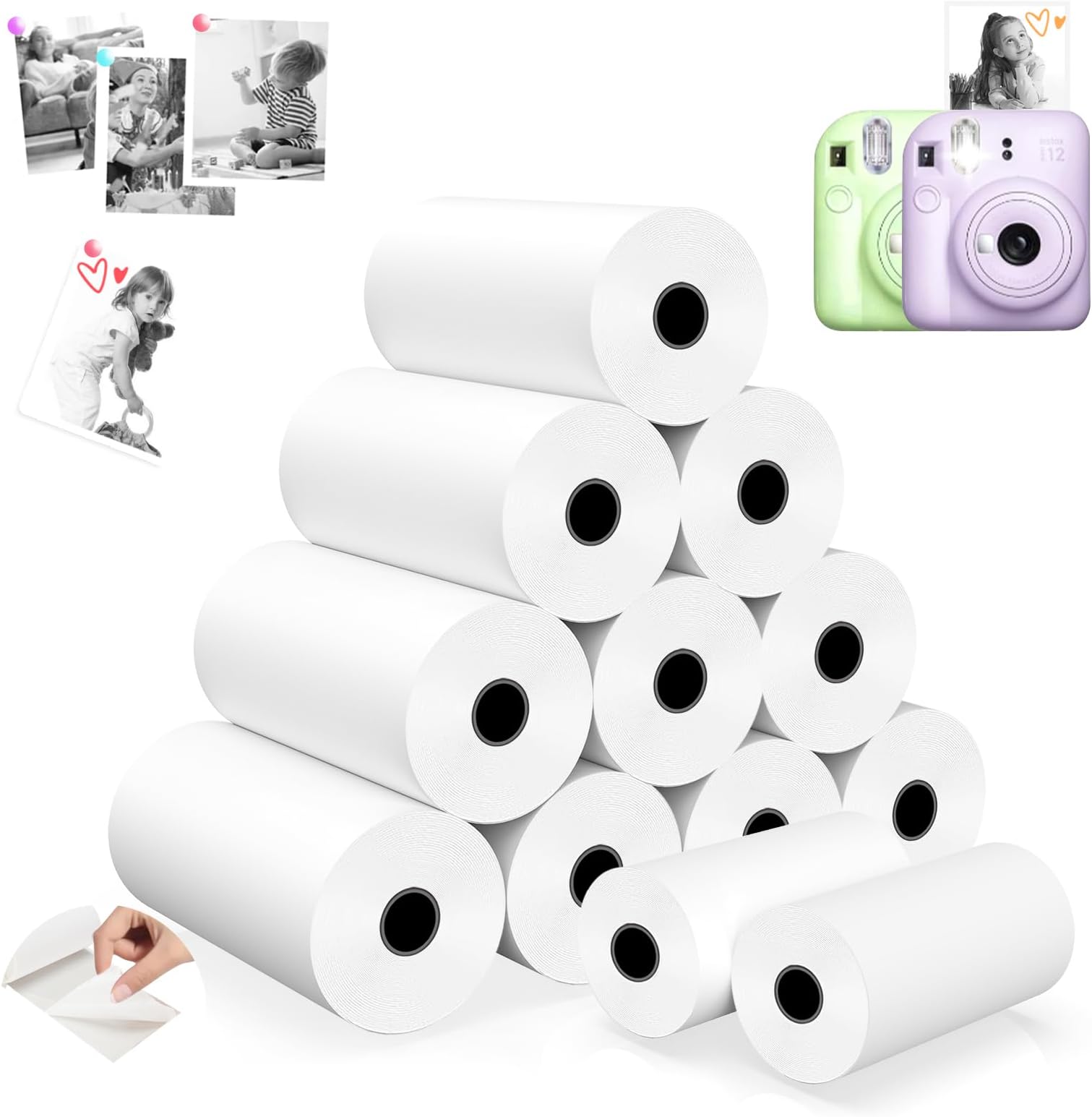 Amazon.com: 720Pcs Thermal Paper for Kids Camera Instant Print, 57x25mm ...