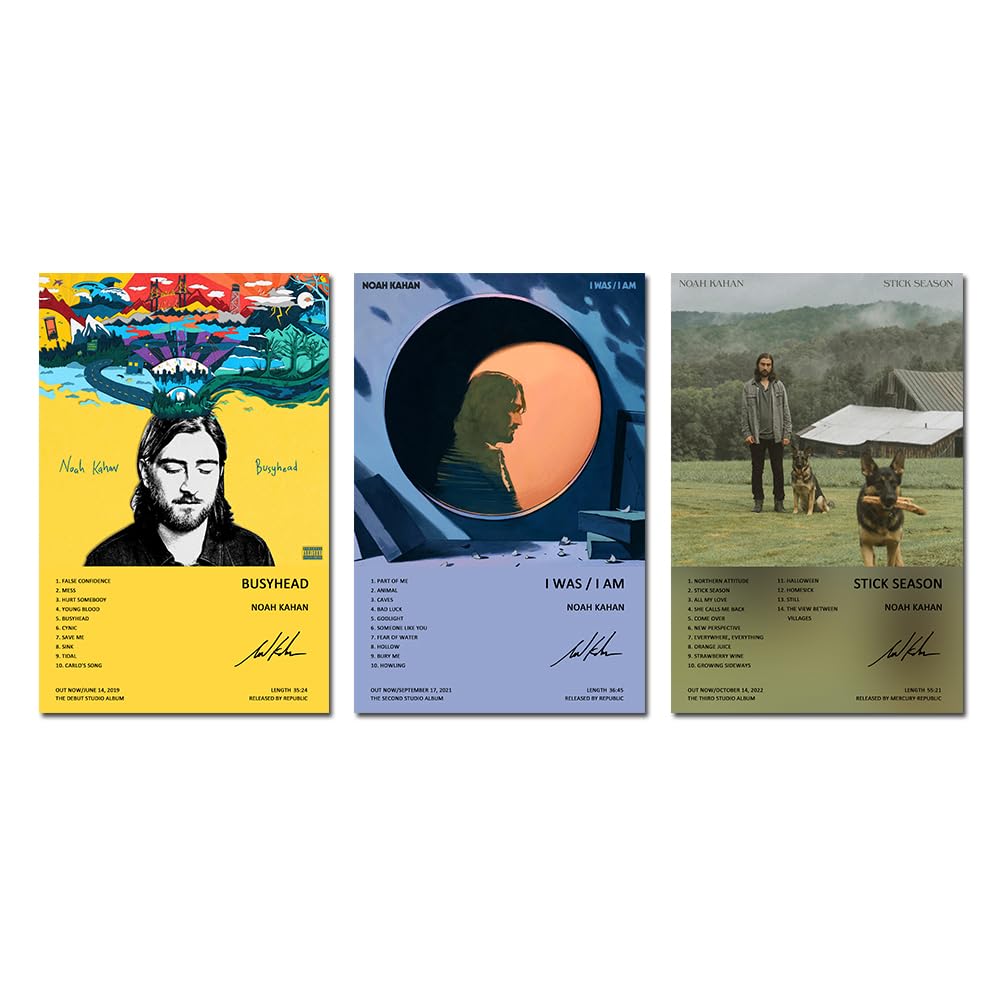 BBDVKQ Noah Poster Kahan Album Cover Limited Edition Posters (Set of 3 ...