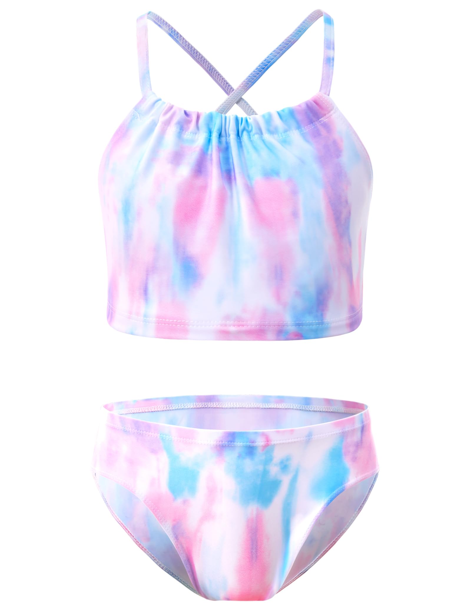 Snapklik.com : Girls Swimsuit Tankini Sets Size 7-8 Years Old Blue Tie ...