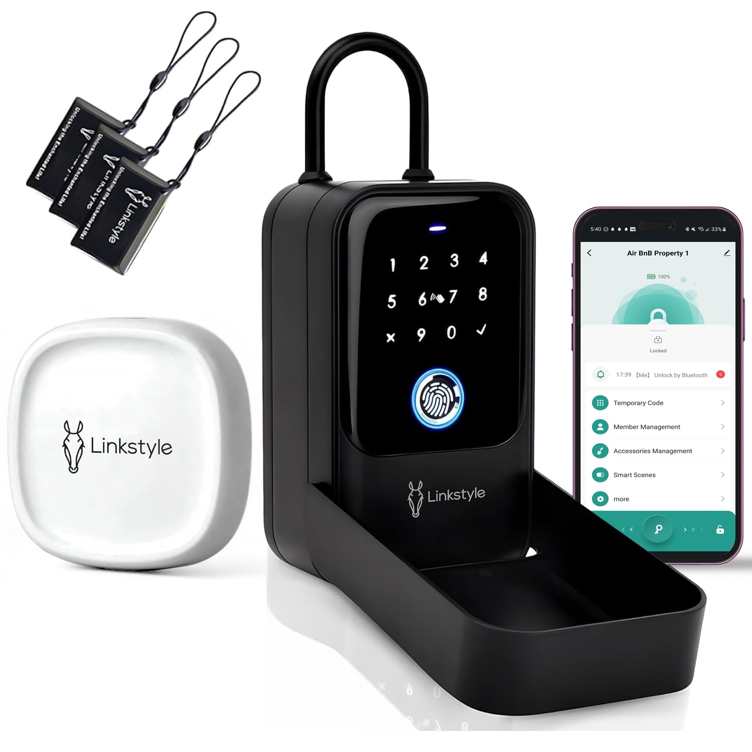 Amazon.com: LINKSTYLE Matrix II Smart Key Lock Box with WiFi Hub for ...