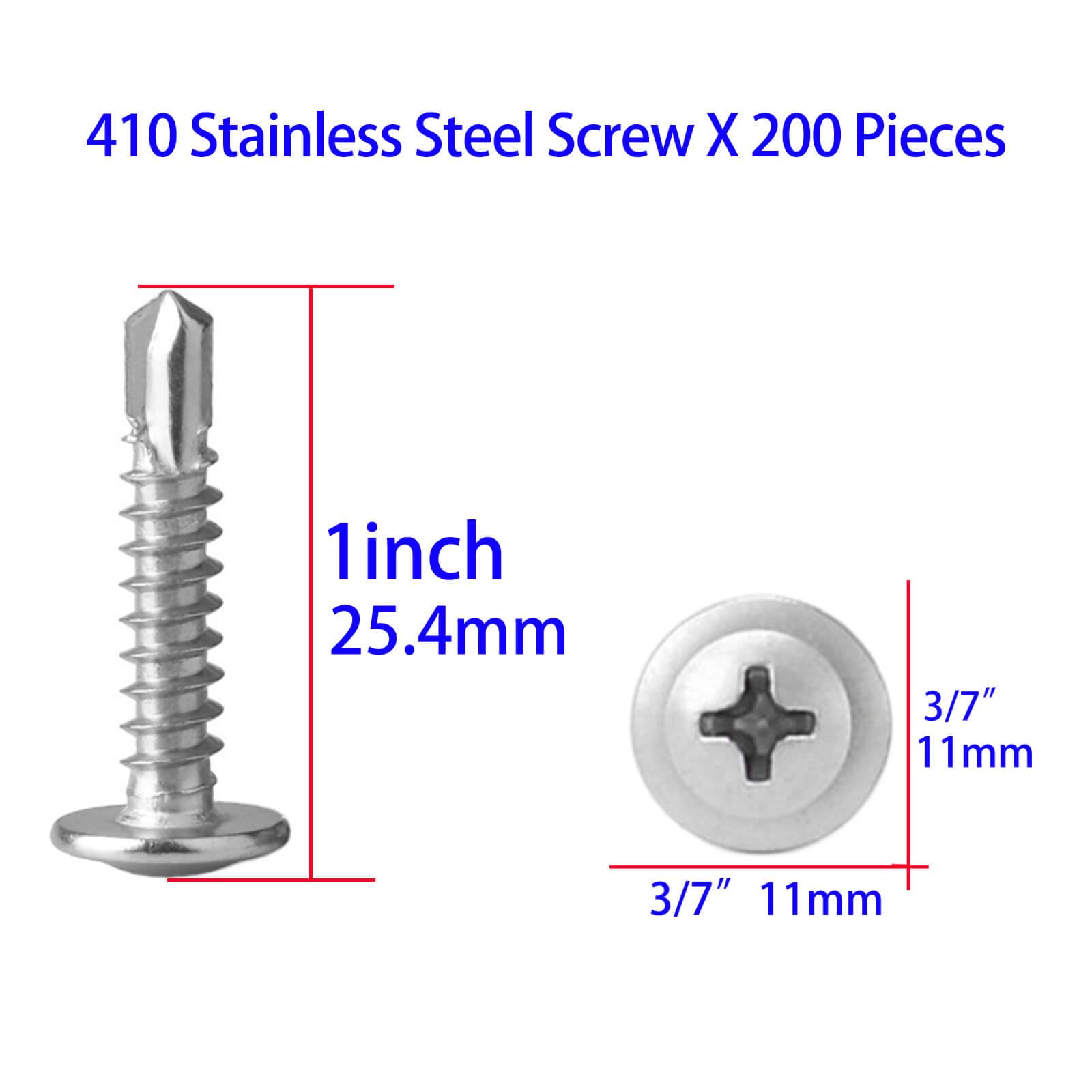 Snapklik.com : NIDAYE #81inch Sheet Metal Self-Tapping Screws, 410 ...
