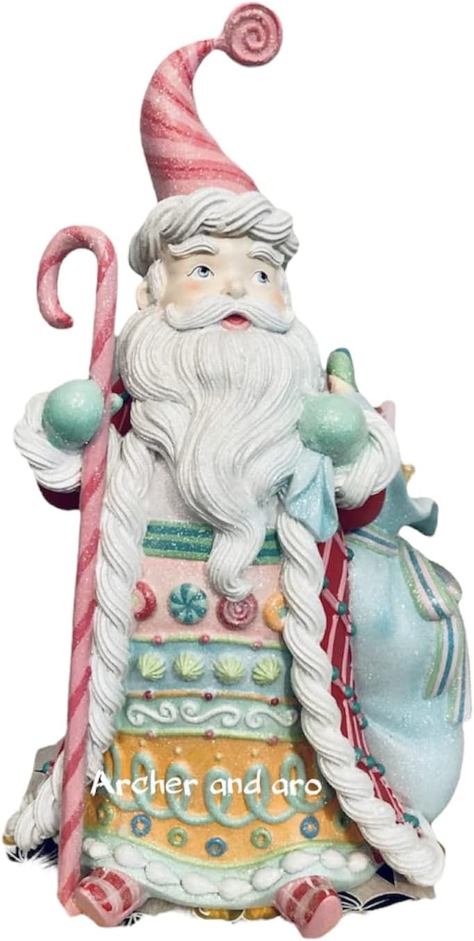 Amazon.com: December Diamonds Candy Cane Lace 18.5" Peppermint Santa ...