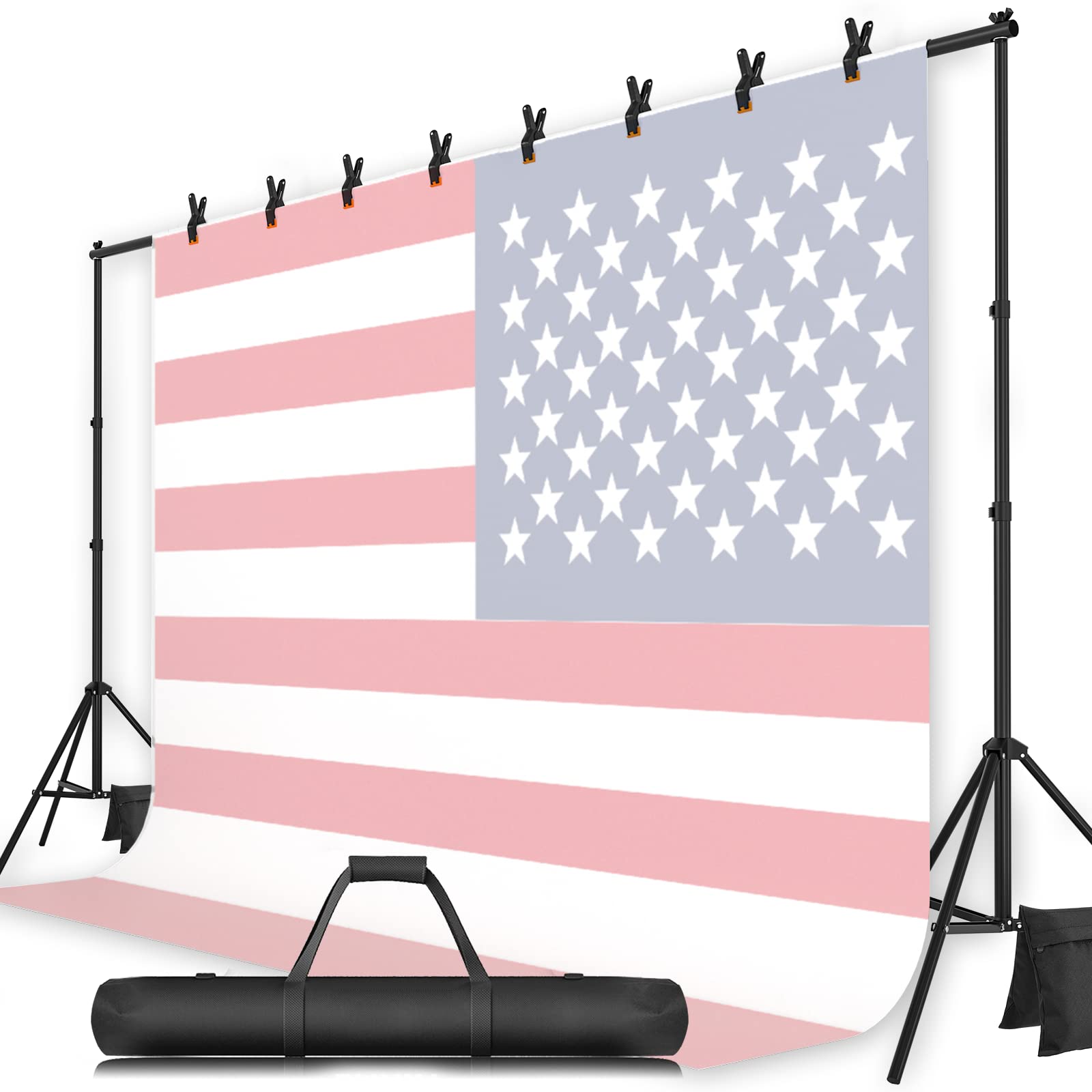 OUKMIC 10x7 ft Photo Backdrop Stand for Photoshoot Party - Adjustable ...