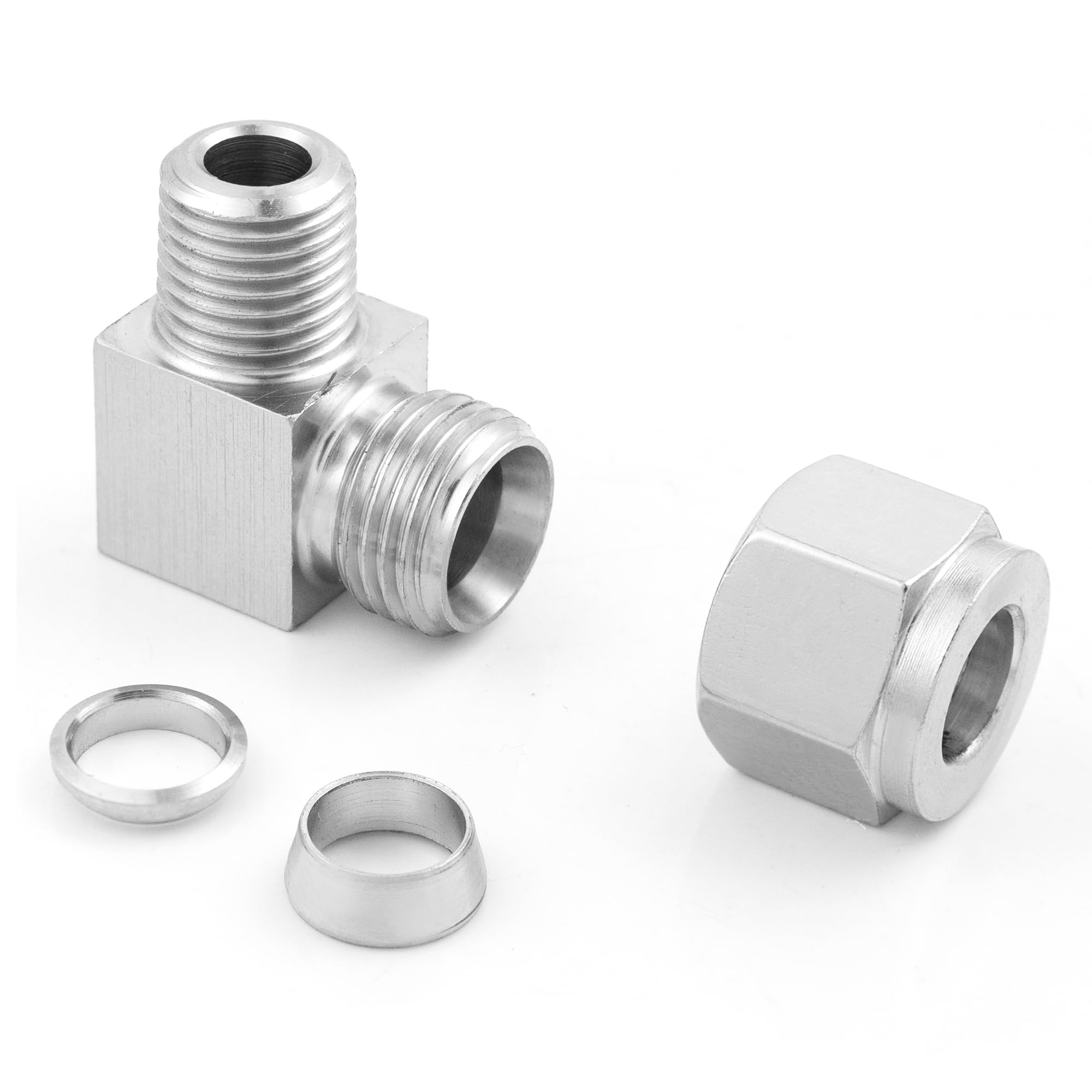 Snapklik.com : Yoebor Stainless Steel 304 Compression Tube Fitting 90 ...