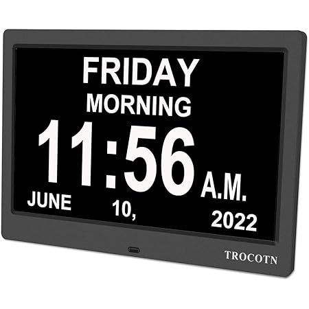 Amazon.com: TROCOTN 10 Inchs Digital Clock Day Clock Large Display ...