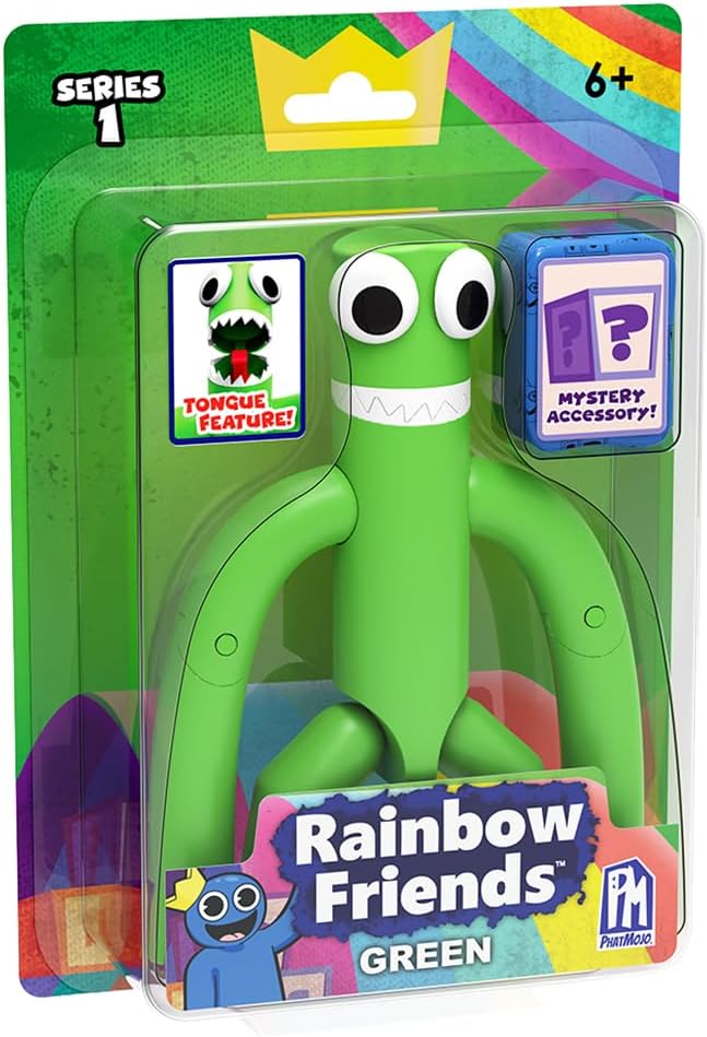 Amazon.com: Rainbow Friends – Green Action Figure (5" Tall Posable ...