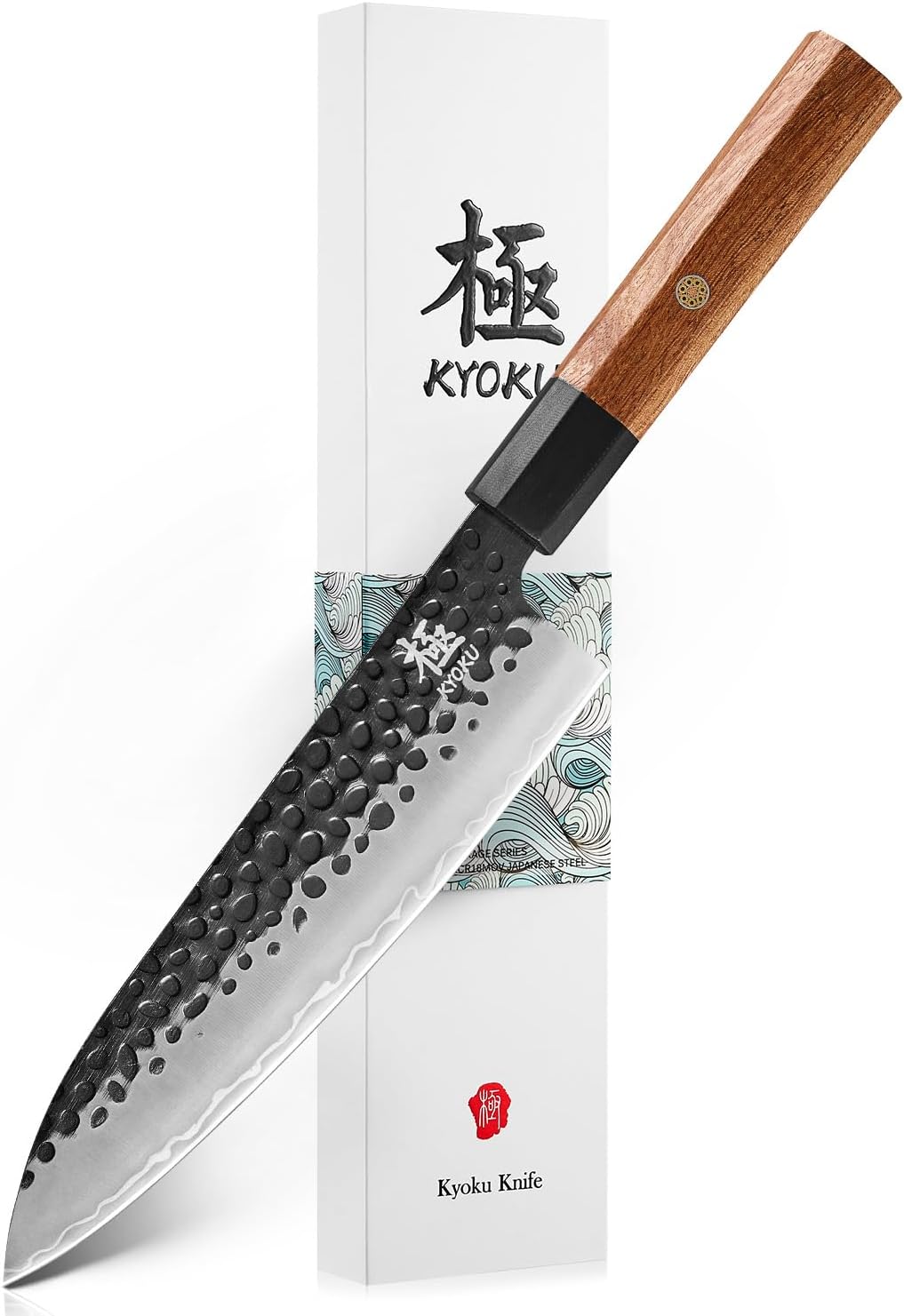 Amazon.com: KYOKU Chef Knife, Kage Series 8" Kitchen Knife with 3-Layer Laminated Steel Blade ...