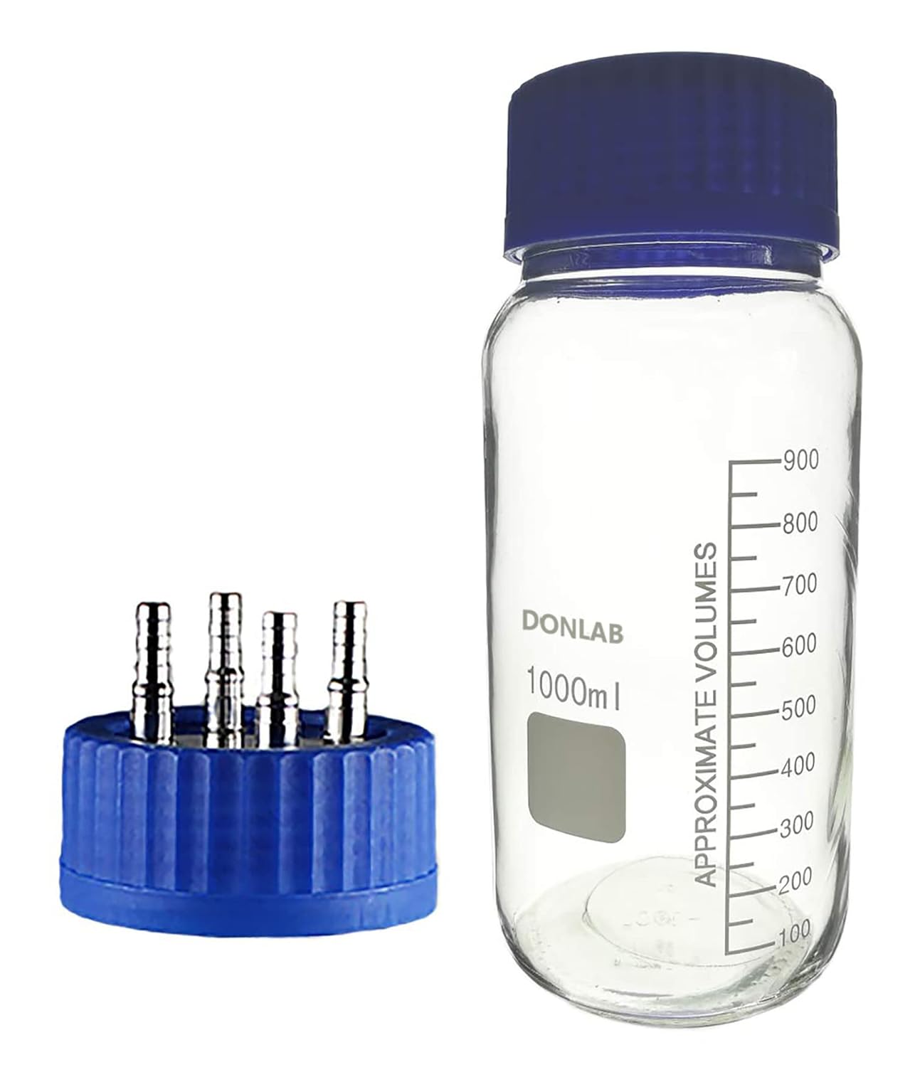 Amazon.com: MCH Glass 1000ml/1L Round Reagent Bottle Wide-Mouth Bottle ...