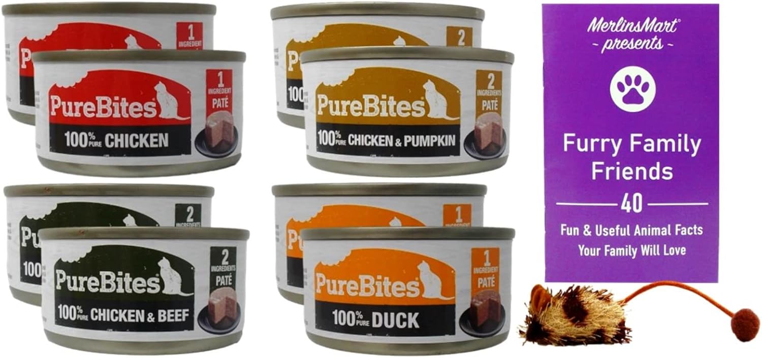 Amazon.com : PureBites Cat Treat Mixer Protein Booster Pate 4 Flavor 8 ...