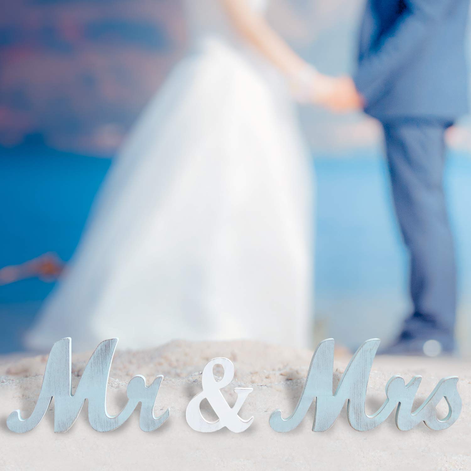 Snapklik.com : Wooden Mr And Mrs Sign, Rustic Mr. & Mrs. Letters ...